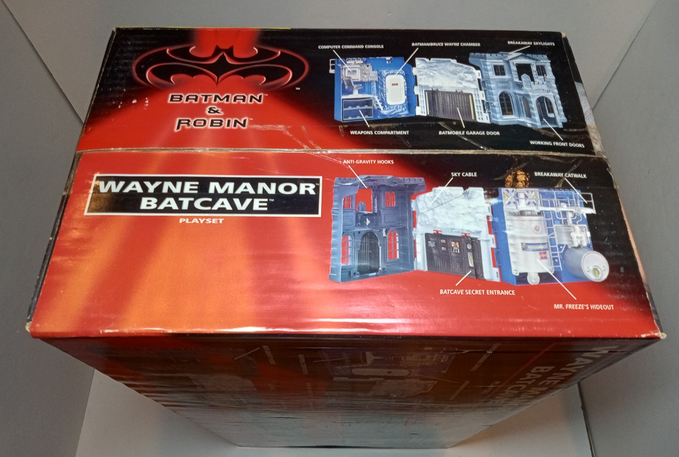 NEW SEALED LOT Batman & Robin 1997 Kenner Wayne Manor Batcave Playset ...