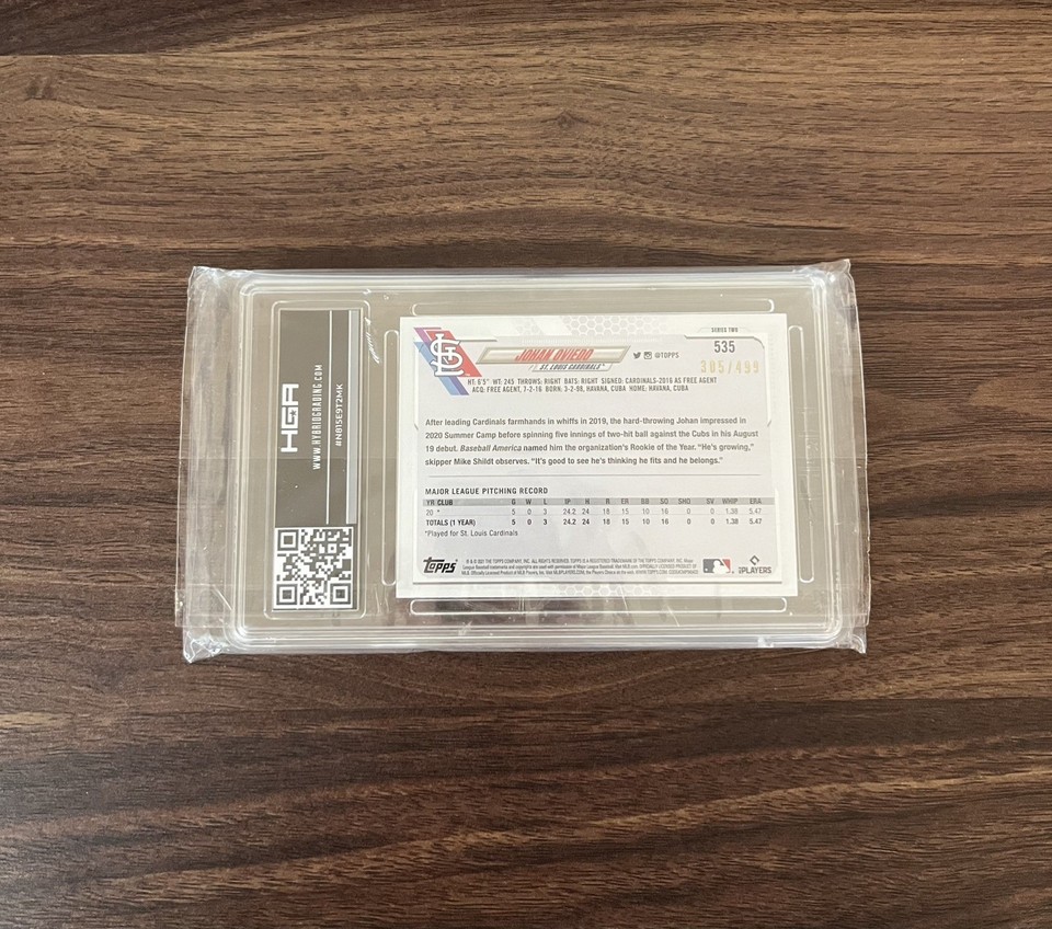 2021 Topps Johan Oviedo #535 Green Foil #'d /499 Rookie Cardinals | eBay