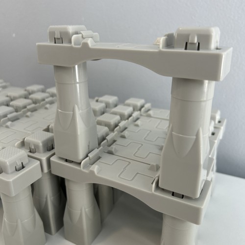 Fisher Price GeoTrax 54 pc Lot Grey Track Riser Support Elevated Bridge ...