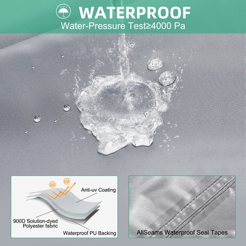 900D Waterproof Pop Up Camper Covers Tent Trailer Cover with Reflective ...