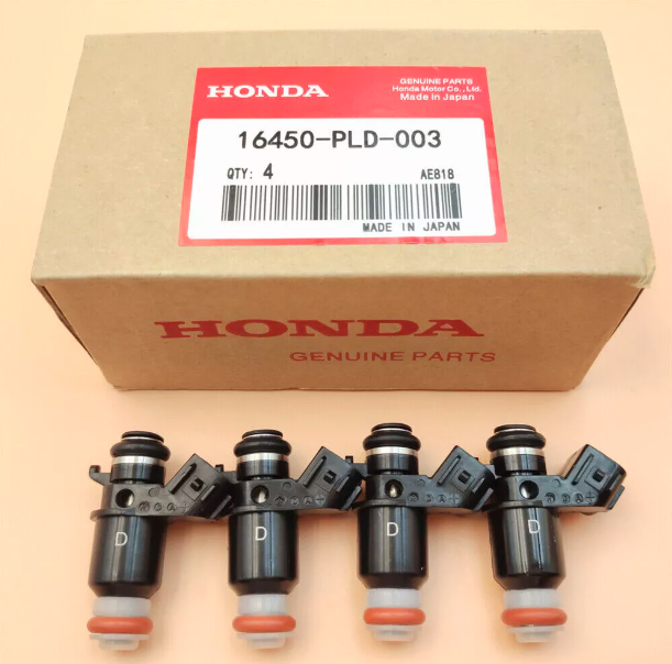 4PCS Genuine Honda OEM FUEL INJECTORS 16450-PLD-003 FOR 01-05 EL CIVIC ...