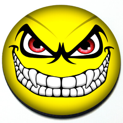 Evil Smiley - Magnetic Grill Grille Badge for MINI Cooper | eBay