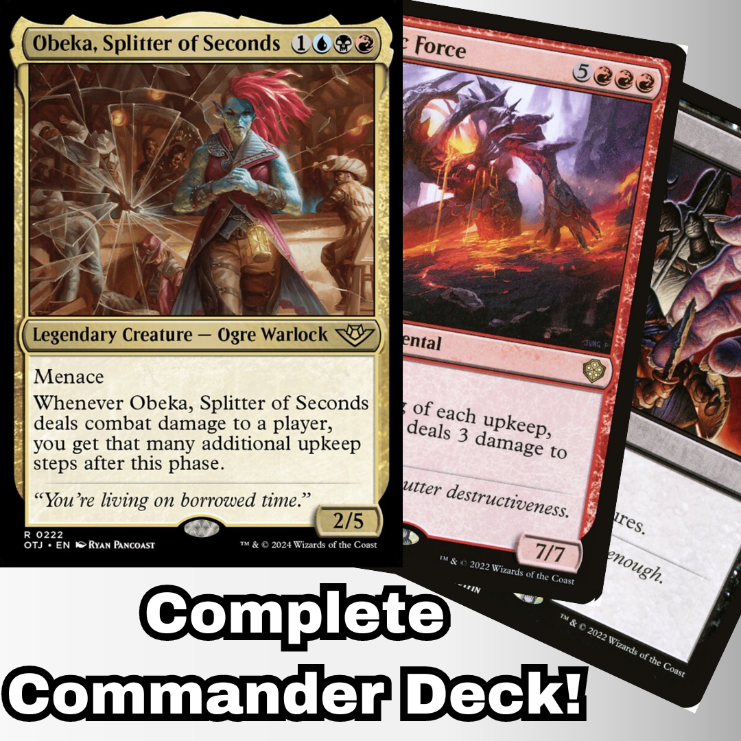 MTG Commander EDH Deck Obeka, Splitter of Seconds 100 Cards Custom Deck ...