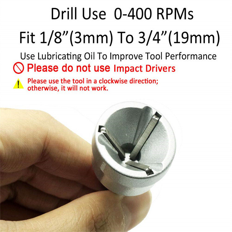 Deburring External Chamfer Tool Deburring Drill Bit w/ HSS Blade for 1/ ...