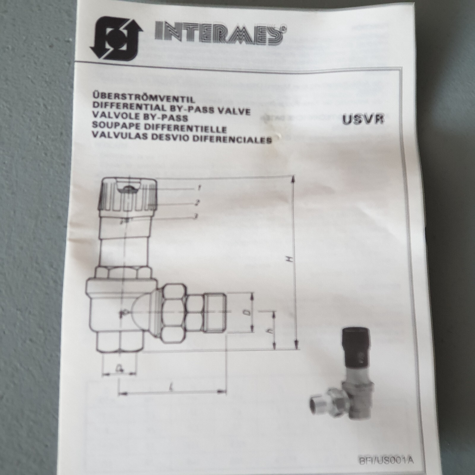 Intermes Differenzdruck Überströmventil DN20 USVR20 Ersatzteil | eBay.de