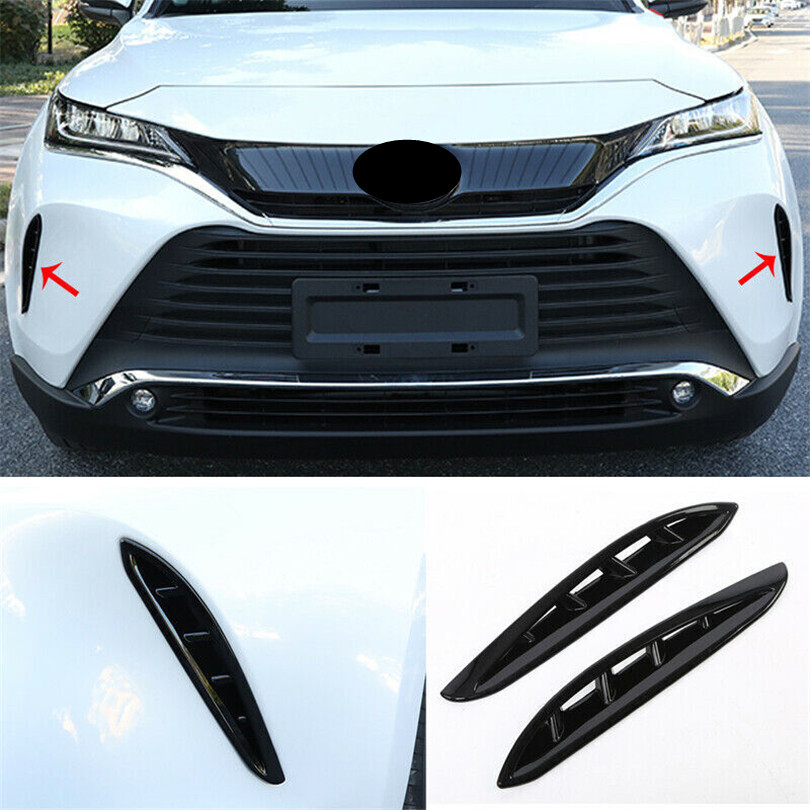 For Toyota Venza 2021-2023 Glossy Black Front Bumper Air Inlet Frame ...