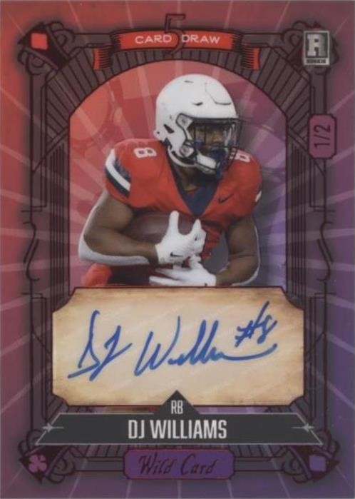 2024 Wild Card 5 Card Draw - Contemporary D.J. Williams #5CDCA-DW Red ...