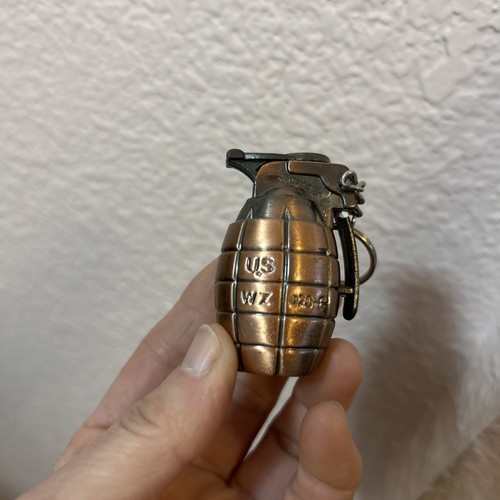 Vintage Bomb Grenade WZ USA Key Chain Copper War SIP Cigarette Lighter ...