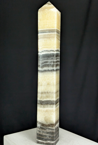 Banded Calcite Tower Large Crystal Tall Big Point Gemstone Mineral ...