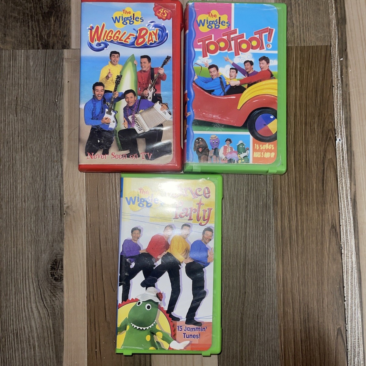 Lot Of 6 The Wiggles Vhs Safari Dance Yummy Toot Magical