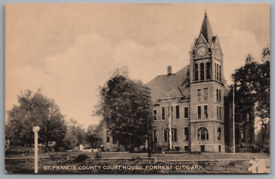 Forrest City AR St. Francis County Court House DB Postcard | eBay