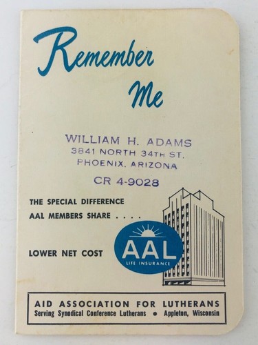 Aid Association for Lutherans Remember Me Insurance Advertising Dates ...