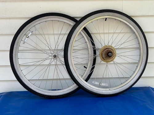 Set of 26" x 2.125 Schwinn 36H Mountain Bike MTB 6 Speed Tires Rims ...