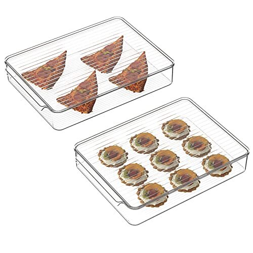 2 Pack Refrigerator Organizer Binsfood Storage Container With Lids For ...