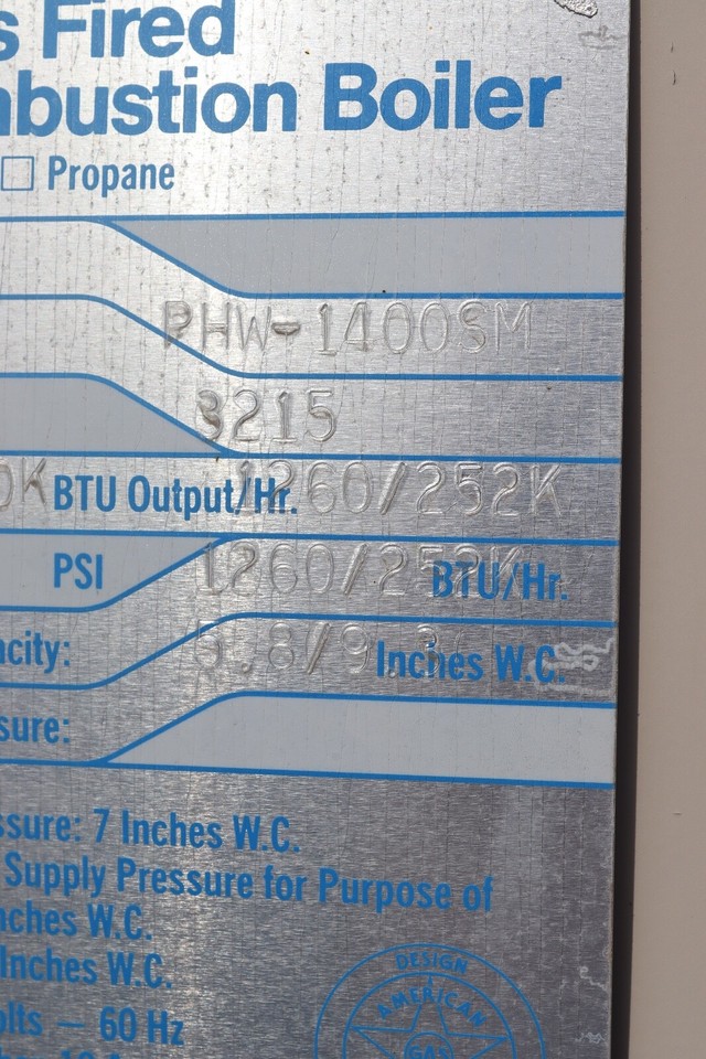 Fulton Pulse Combustion Boiler PHW-1400SM | eBay