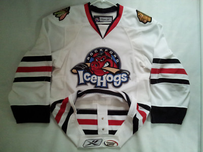 RARE MADE IN CANADA ROCKFORD ICEHOGS AUTHENTIC HOCKEY GAME JERSEY IN ...