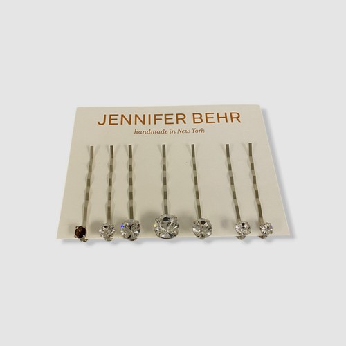 Jennifer Behr Women's Silver Crystal Misha Bobby Pins Set Of 7 | eBay