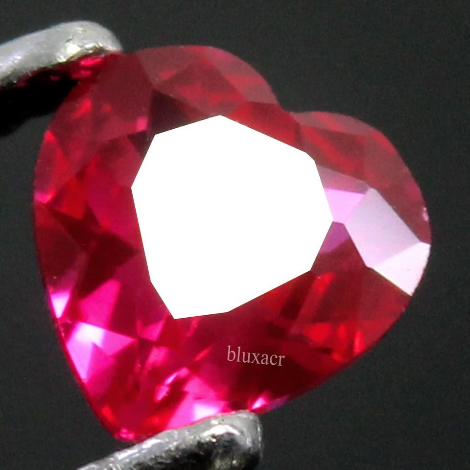 Certified Natural Mogok Pigeon Blood Red Ruby 6x6 MM Heart Unheated ...