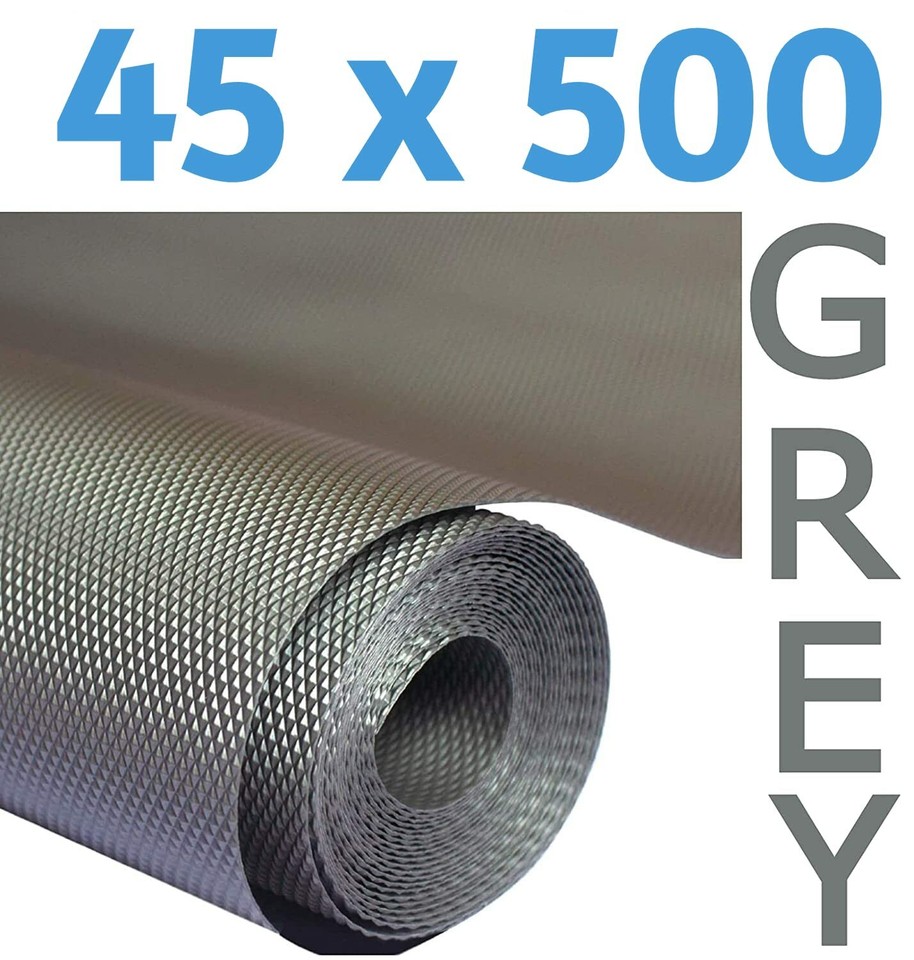 Bulk Roll Waterproof Drawer Shelf Liner Mat 45cm x 500cm Flexible Grey ...