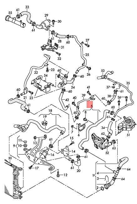 Genuine AUDI A8 S8 quattro 4H2 4H8 Coolant Hose Reservoir 4H0121088AA ...