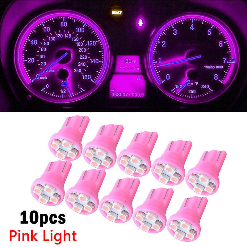 10 PCS Pink T10 SMD LED Speedometer Instrument Gauge Cluster Dash Light ...