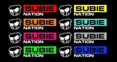 SUBIE NATION Rally Pig Vinyl Decal Sticker For Subaru Impreza Wrx Sti ...