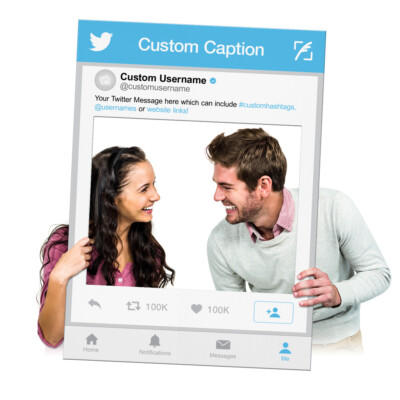 Twitter Selfie Frame Personalised Party Birthday Occasion 6mm Corex ...
