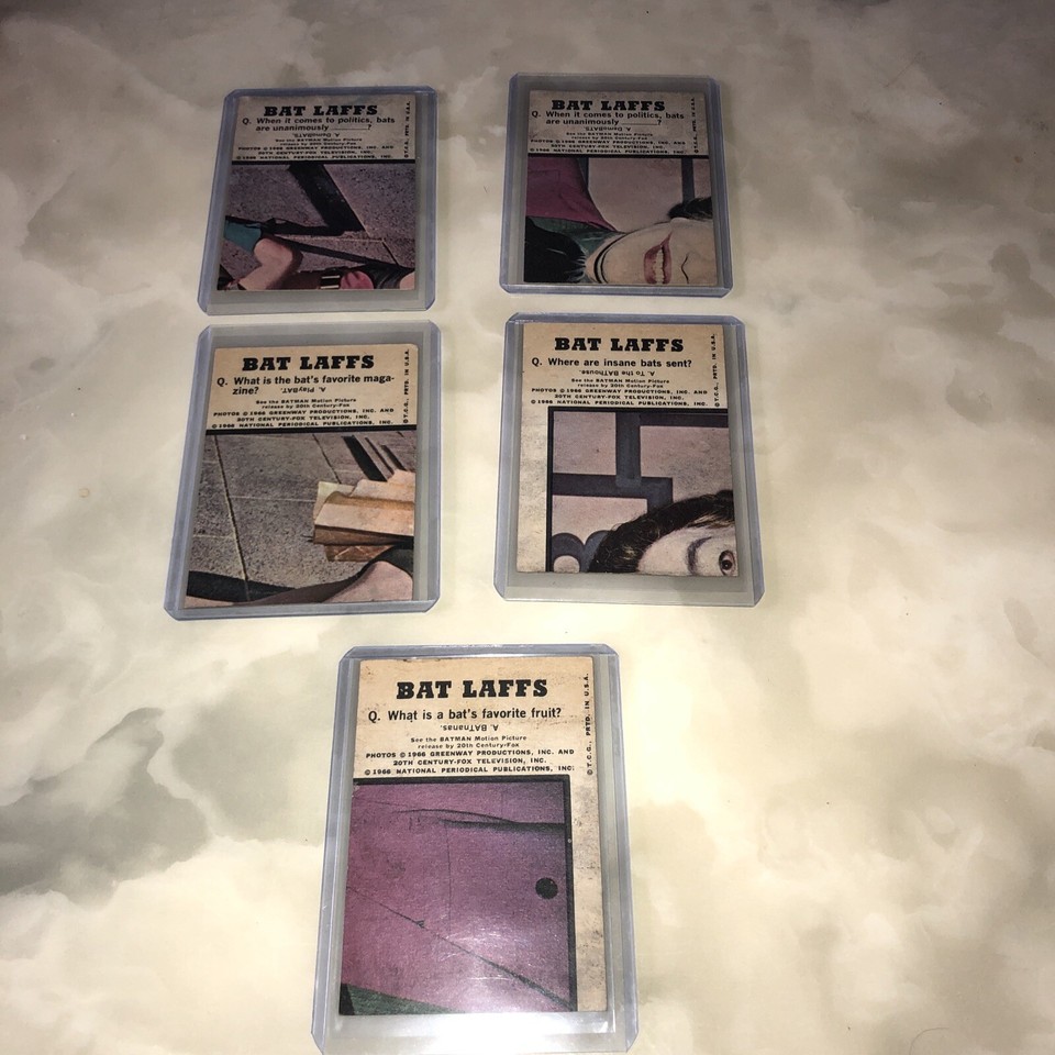 1966 BATMAN BAT LAFFS CARDS NUMBERS 48 TO 52. EXCELLENT CONDITION. | eBay