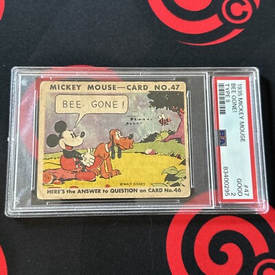 PSA 2 1935 MICKEY MOUSE BEE GONE! BUBBLEGUM CARDS VINTAGE DISNEY | eBay