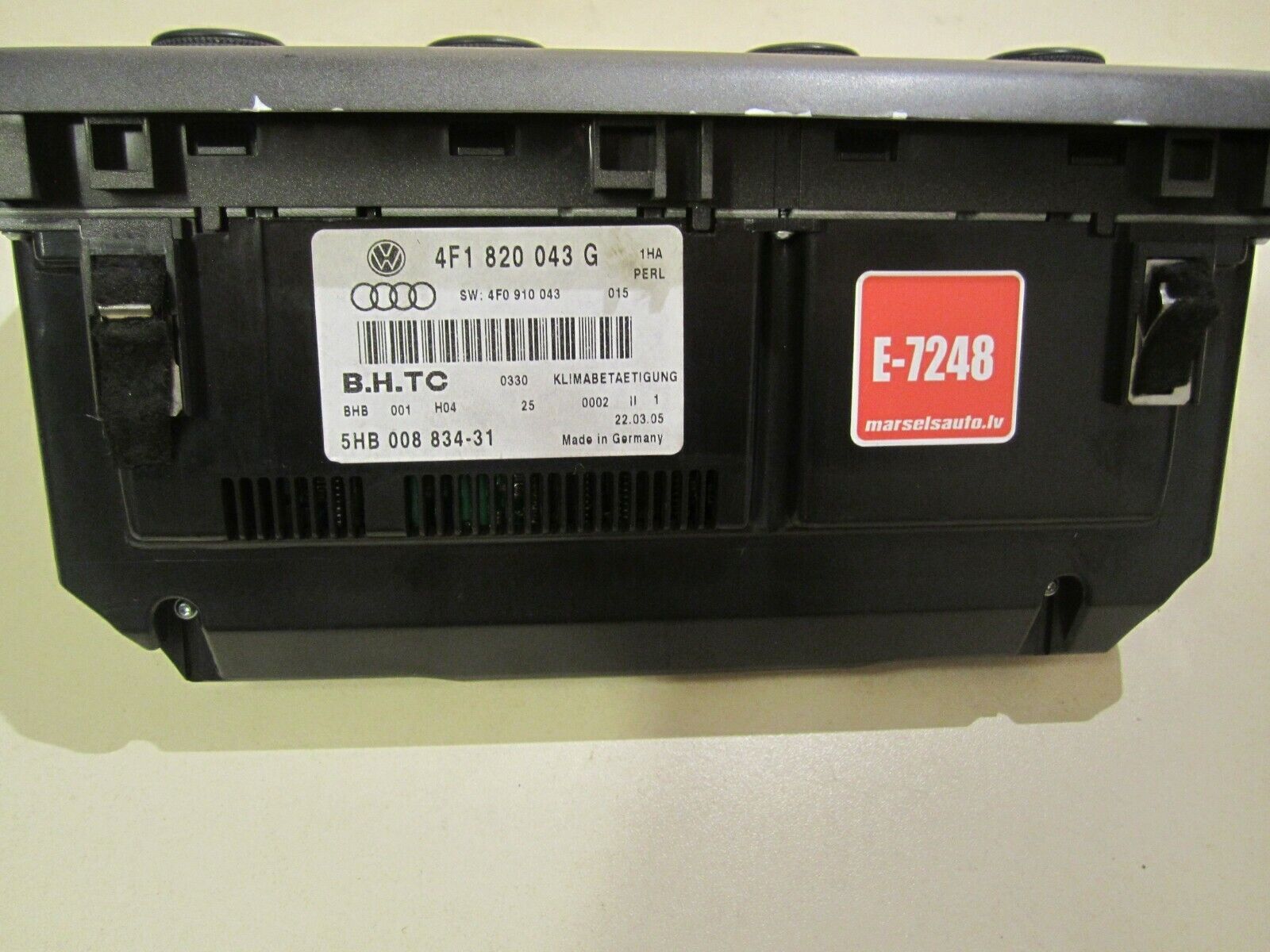 4F1820043G Audi A6 C6 4F 2.4i climate controls 4F1 820 043 G | eBay