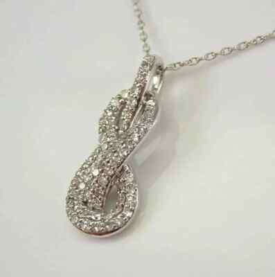 2.50 Ct Round Cut Lab-Created Diamond Infinity Pendent 14K White Gold ...