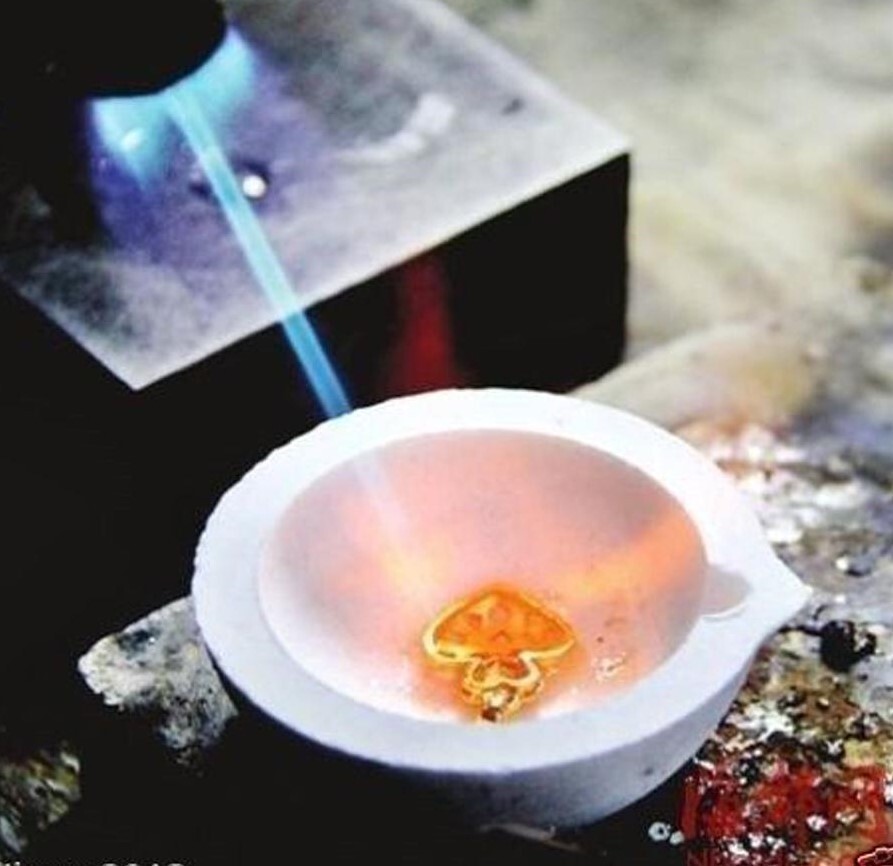 Melting Dish Crucible Cup Ceramic 3" Silica Melt Jewelry 5oz Silver 8oz ...