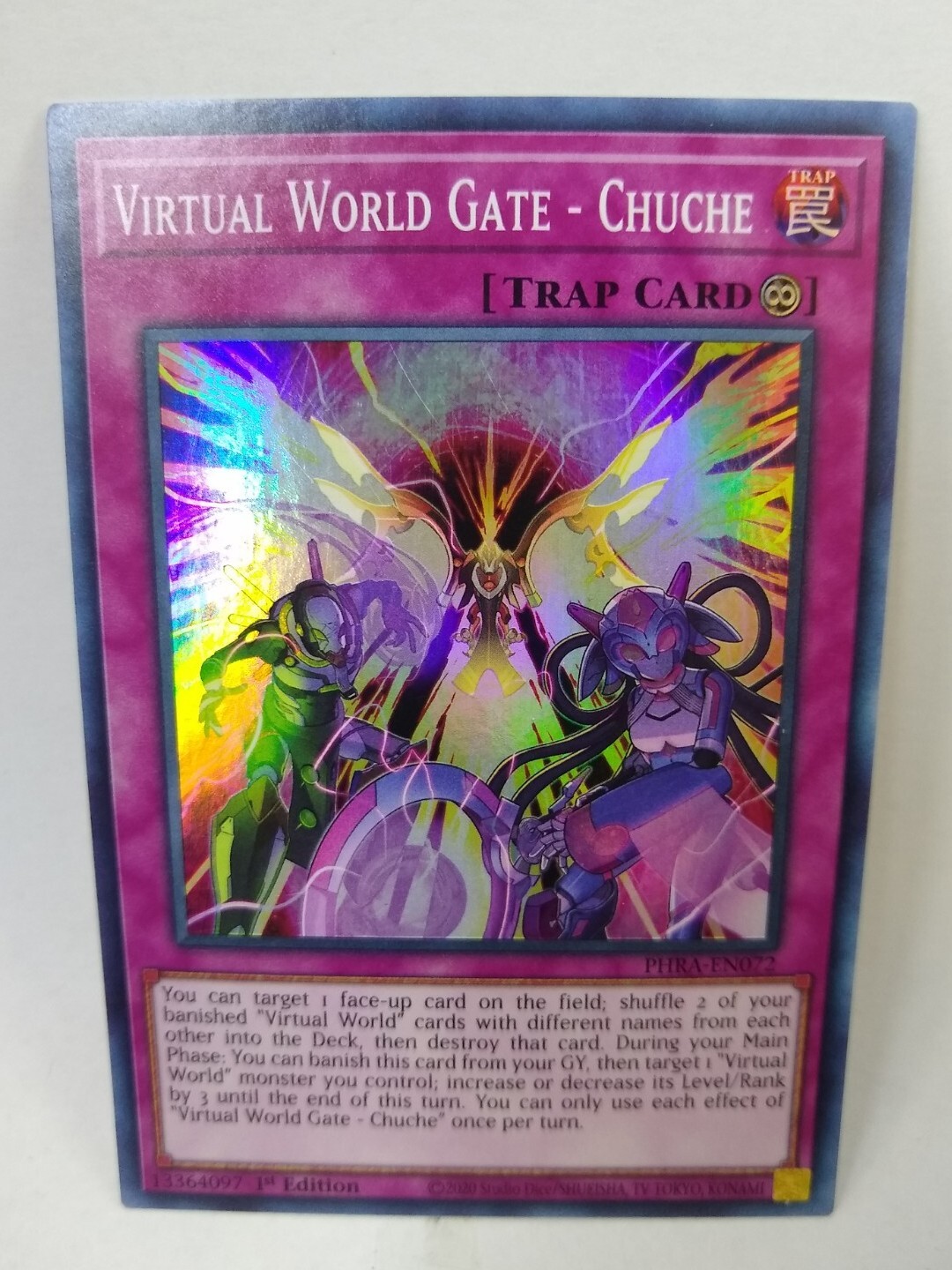 YU-GI-OH! Virtual World Gate-Chuche PHRA-EN072. 1st Ed. Super Rare Card ...