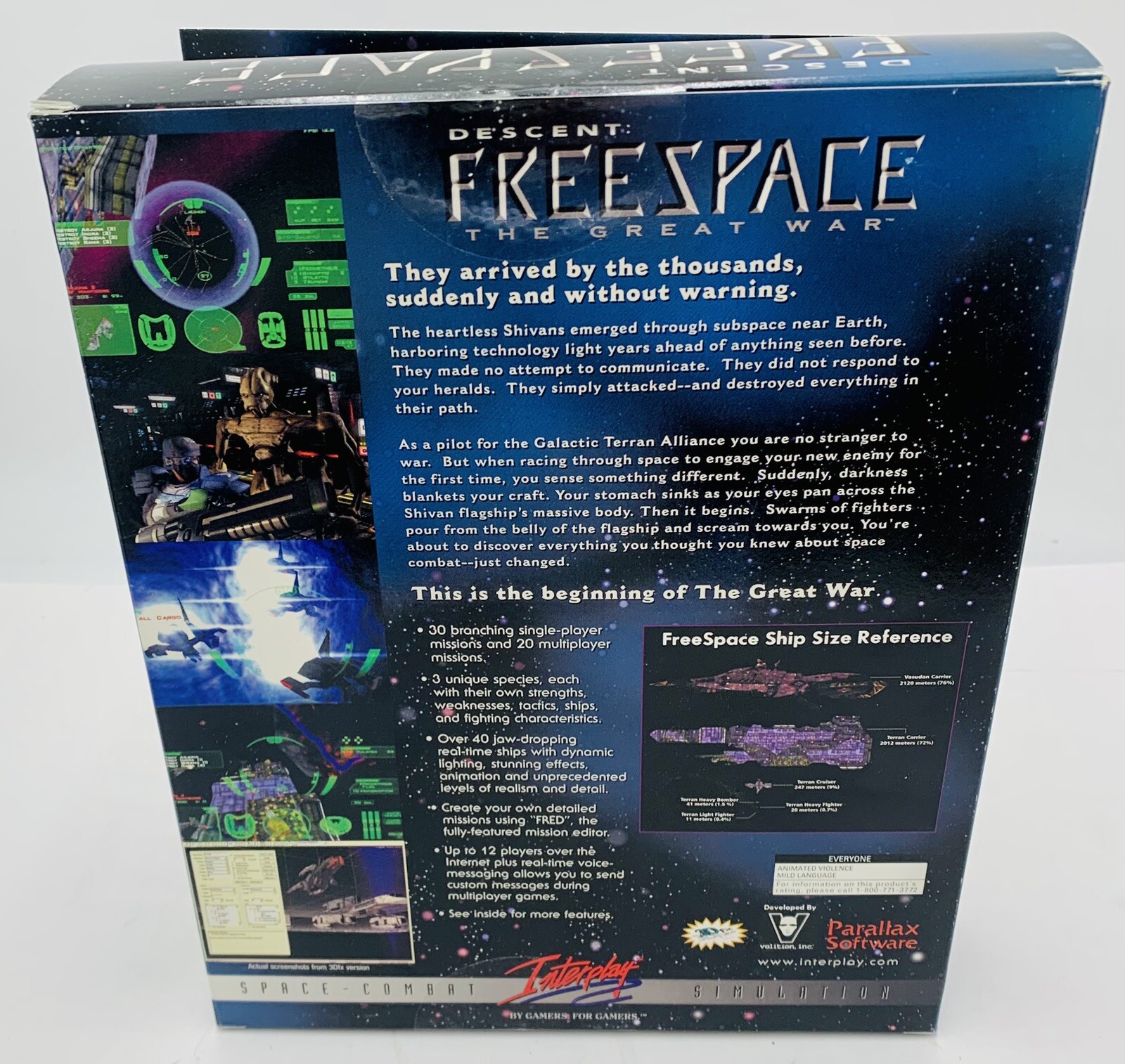 Descent FreeSpace - The Great War PC CD-ROM BIG BOX GAME with MANUAL ...