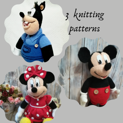 Minnie Mouse Doll Knitting Pattern