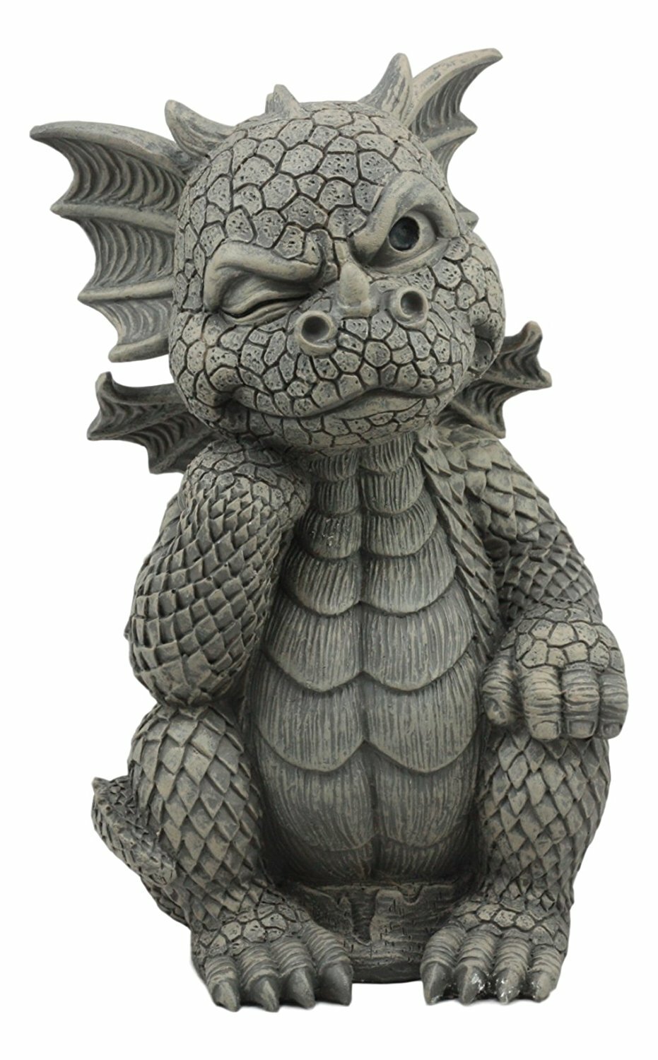 The Thinker Whimsical Garden Dragon Statue 10"H Cute Baby Dragon ...