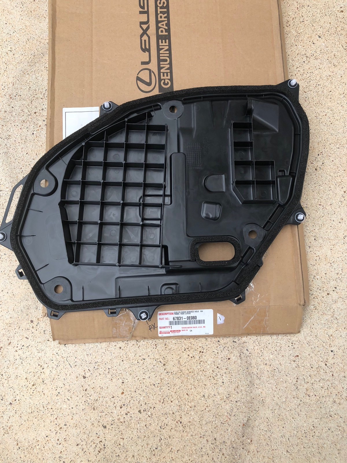 2016 2017 LEXUS RX350 RX450 COVER FRONT DOOR PANEL TRIM SERVICE HOLE ...
