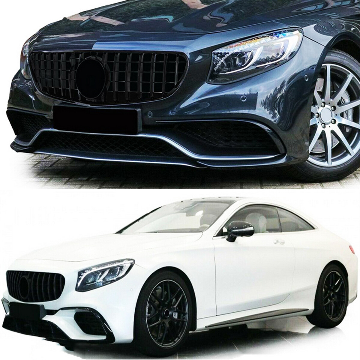 For 2014-2017 Benz W217 C217 S63 S65 Coupe Convertible Gloss Black GT ...