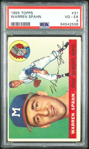 1955 Topps Warren Spahn #31 PSA 4 | eBay