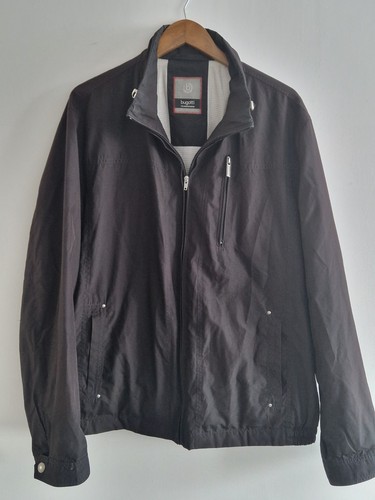 BUGATTI Black Mid Length Harrington Jacket Size EU56 | eBay