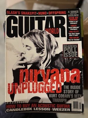 Kurt Cobain Nirvana Unplugged – Guitar World Magazine – 90s Grunge ...