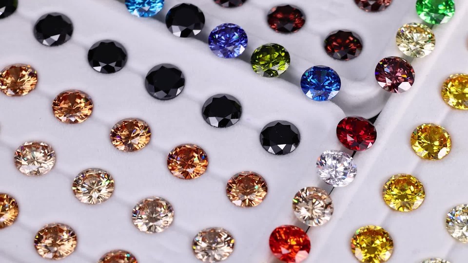 0.8~15mm 300pcs Garnet Red Loose Cubic Zirconia Round AAAAA CZ Stone ...