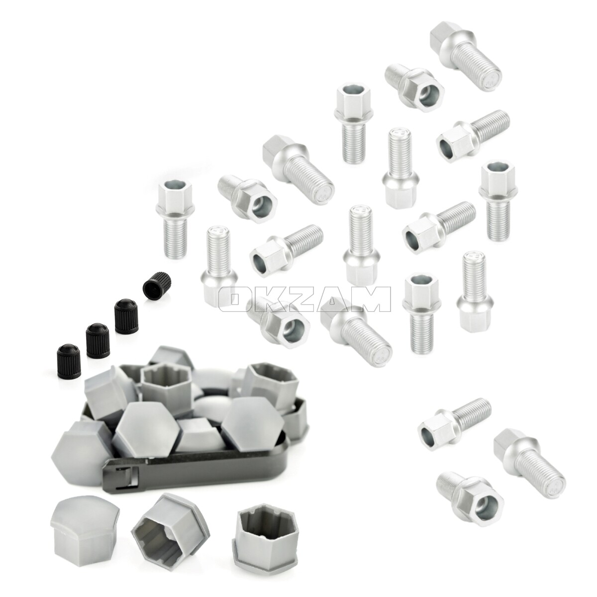 20x Wheel Bolt Spherical M14x1, 5x27 Shrouds for VW Jetta III 1K IV | eBay