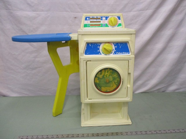 Vintage Fisher Price Laundry Center Washing Machine Dryer Ironing Board ...