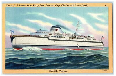 The S.S Princess Anne Ferry Boat Cape Charles Little Creek Norfolk VA ...