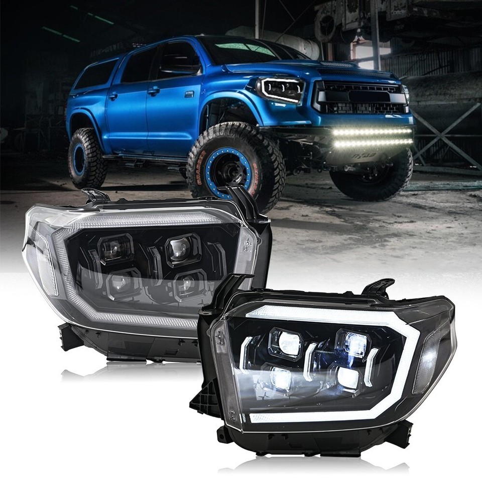 For 2014-2021 Toyota Tundra LED DRL Switchback Turn Signal Projector ...