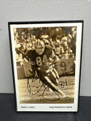 Vintage San Francisco 49ers Brent Jones Signed Photo 5x7 Autographed W ...
