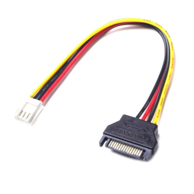 Mini 4-pin Floppy FDD Female (SP4) to 15-pin SATA Male Power Adapter ...