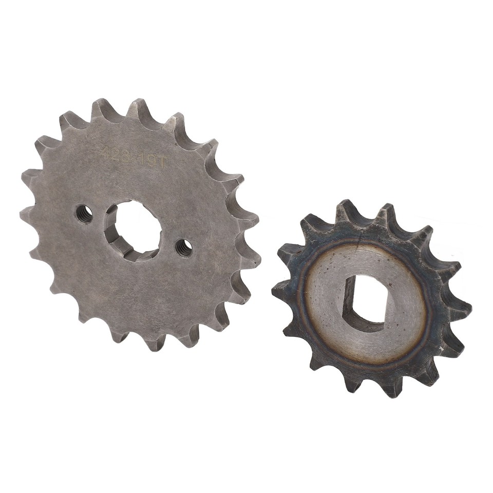 428 Motor Sprocket Set Steel 19T Front Engine Sprocket 14T H Hole Rear ...