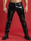 Honour Male PVC Straight Cut Jeans in Classic Black | eBay UK
